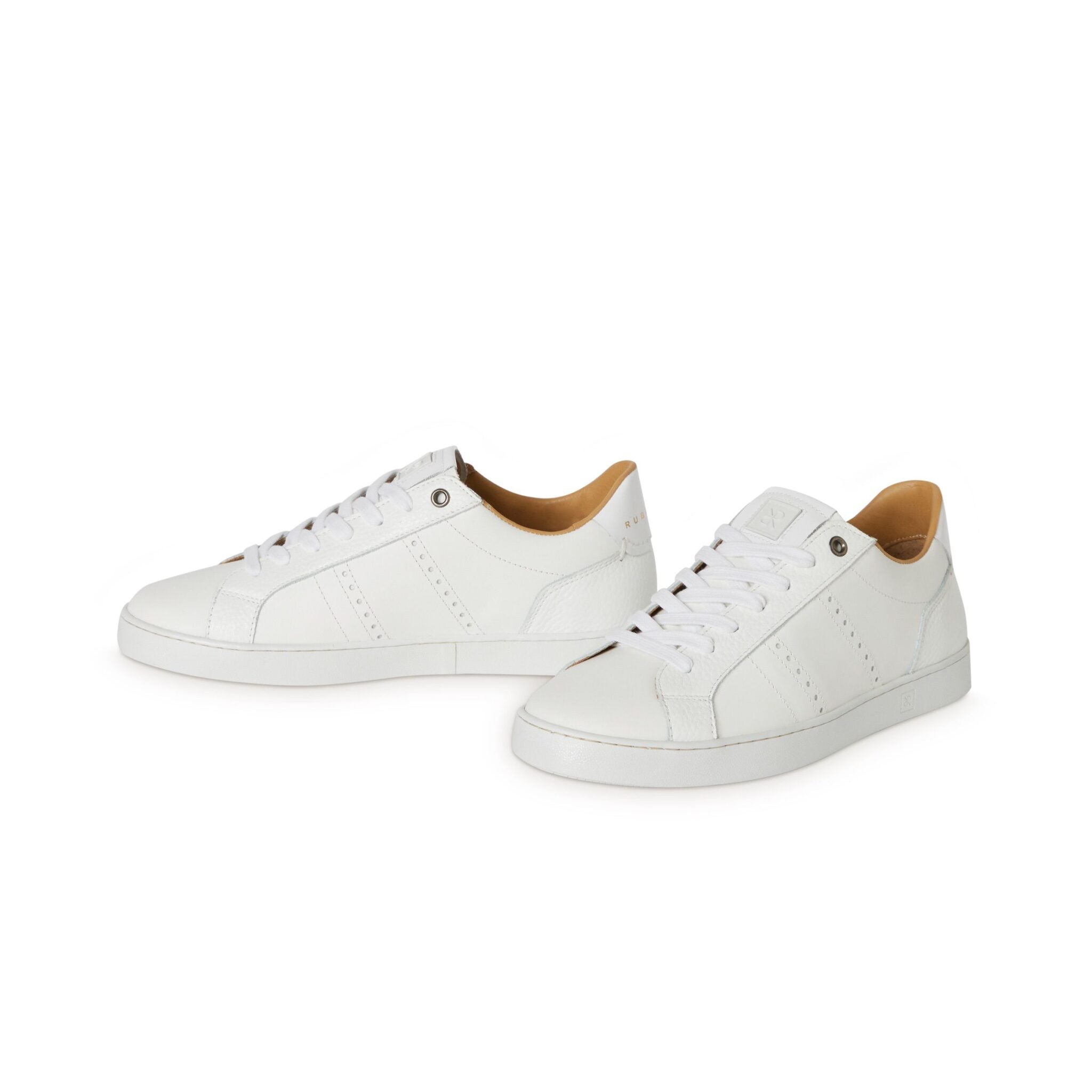 Odile Men's White Leather Sneaker – Hampton's