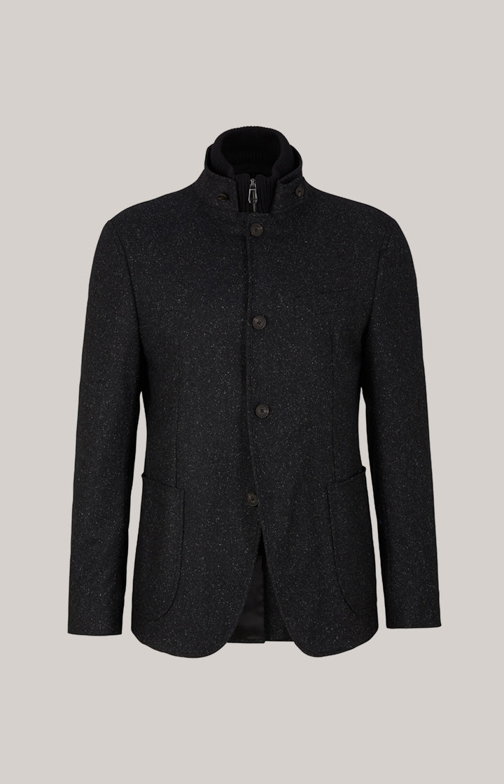 Hectar Wool & Silk Marled Field Coat in Black – Hampton's